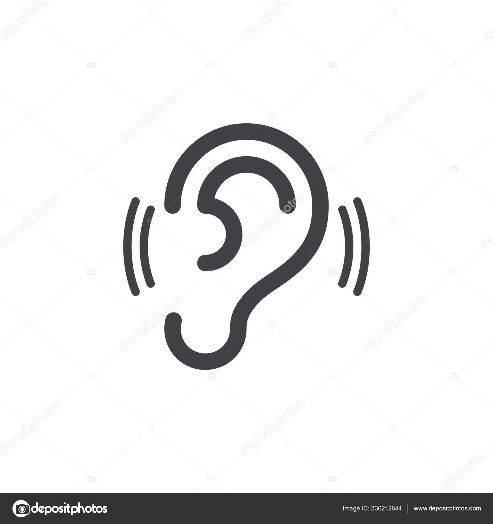 Clipart Oreille Ouïe Noir Et Blanc