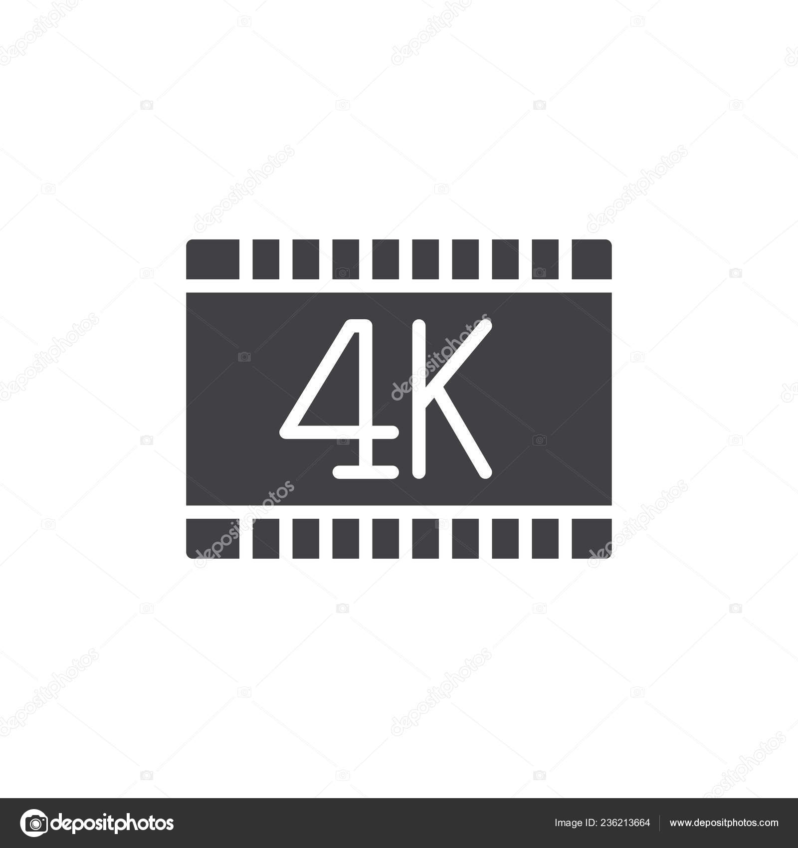 Video Icon Vector Filled Flat Sign Solid Pictogram Isolated White Stock ...