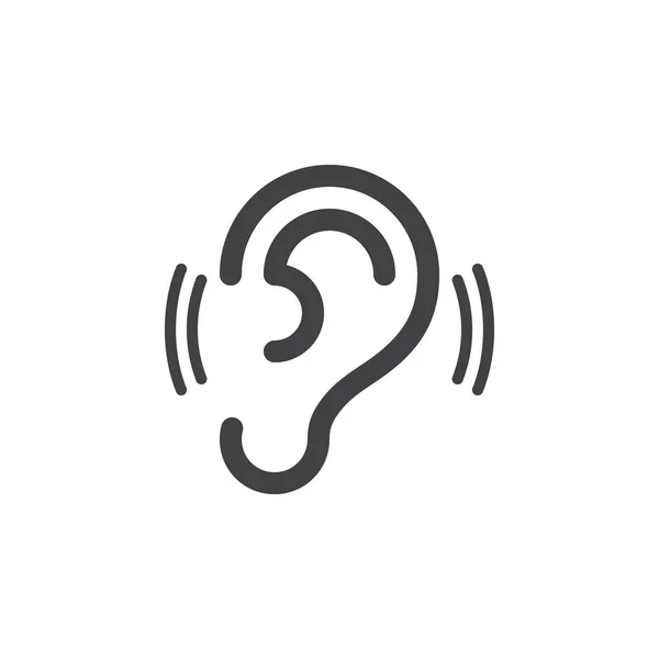 Ear hearing aid line icon Stock Vector by ©avicons 417560096