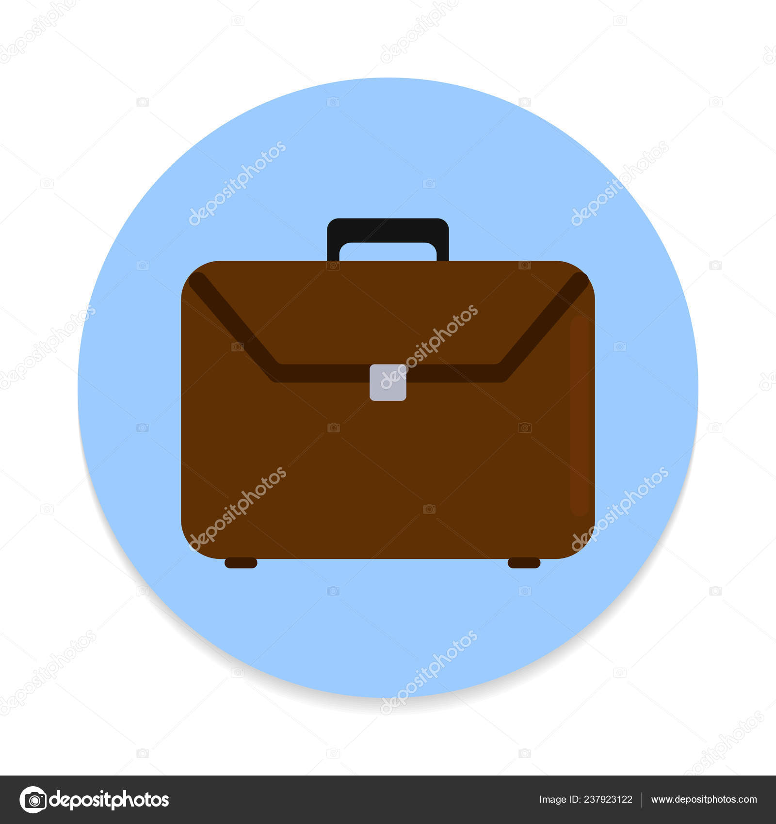 Briefcase Flat Vector