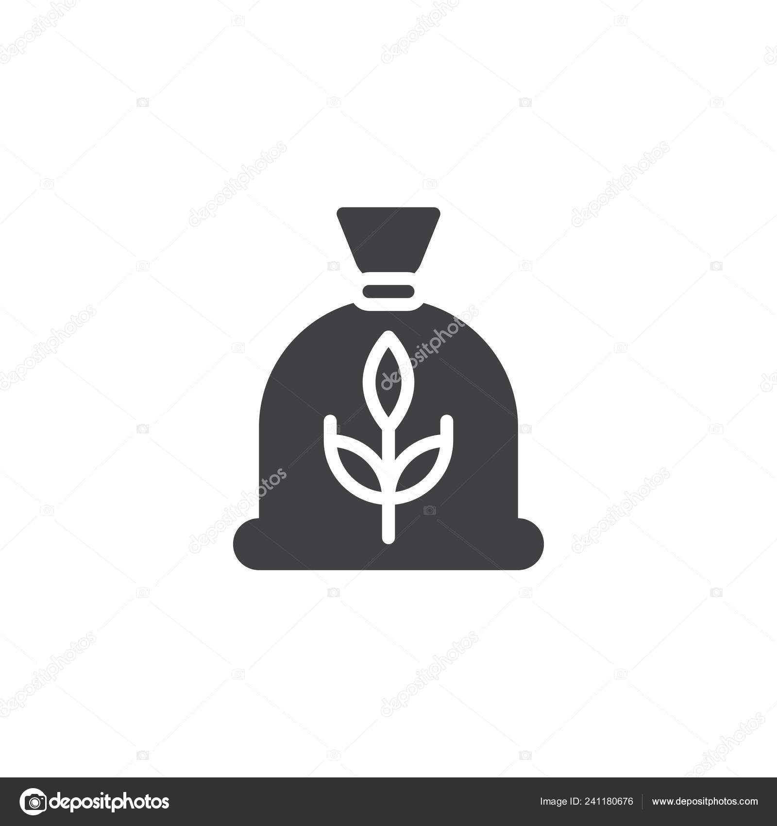 Grain Bag Icon Vector Filled Flat Sign Solid Pictogram Isolated — Stock ...