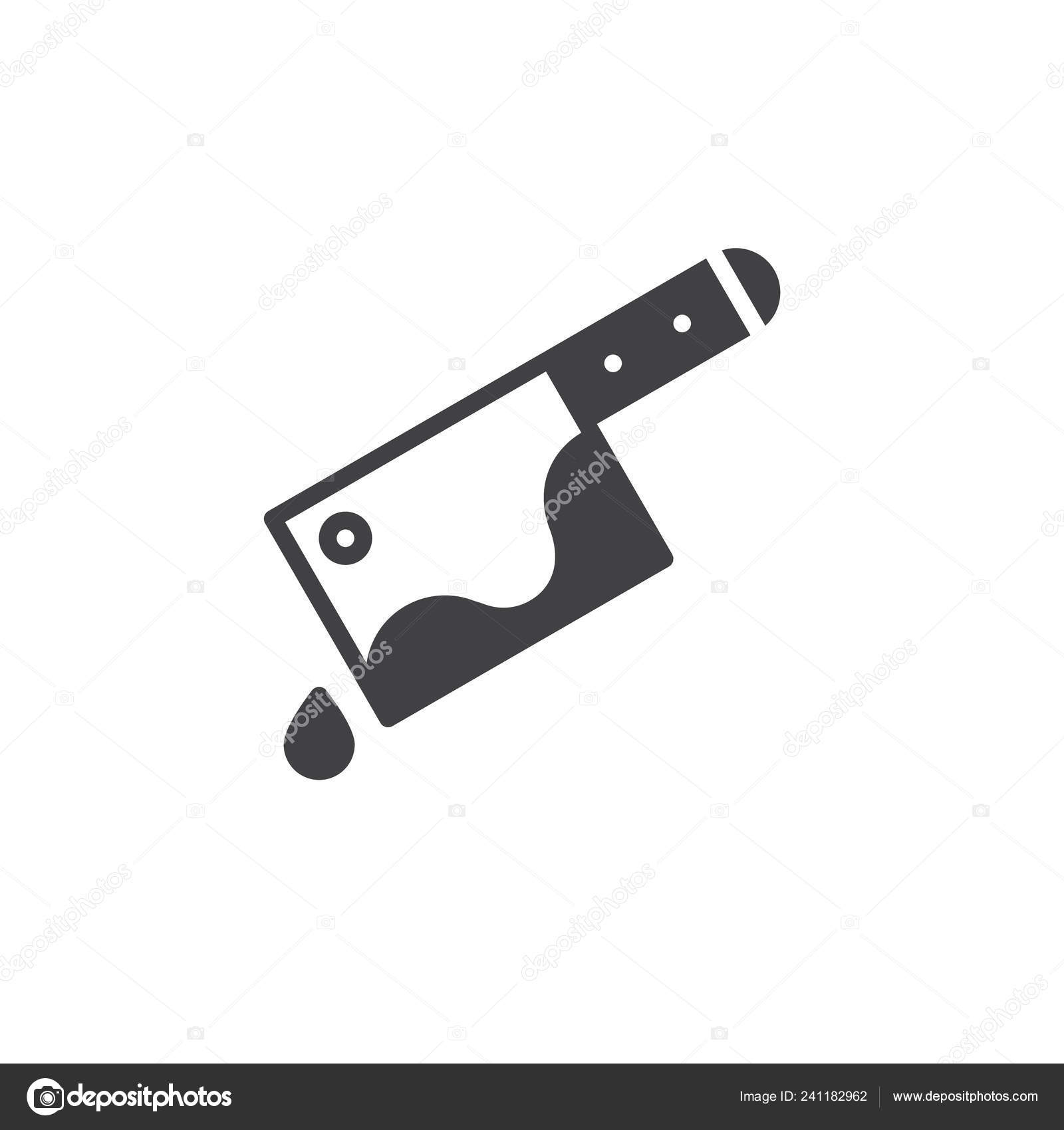 Cleaver Blood Drop Icon Vector Filled Flat Sign Solid Pictogram Stock Vector by ©avicons 241182962