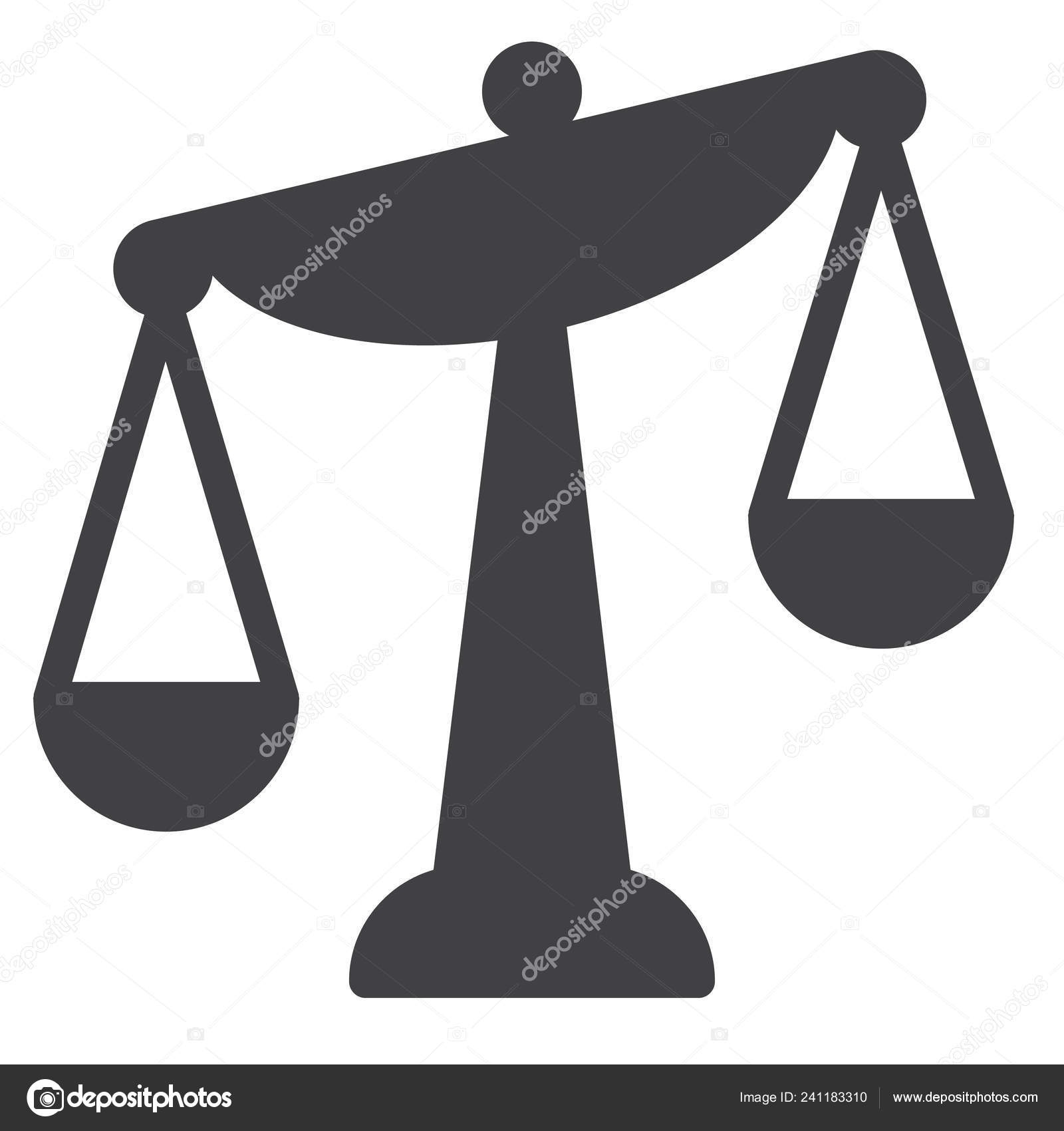 Balance Scale Icon Vector Filled Flat Sign Solid Pictogram Isolated ...