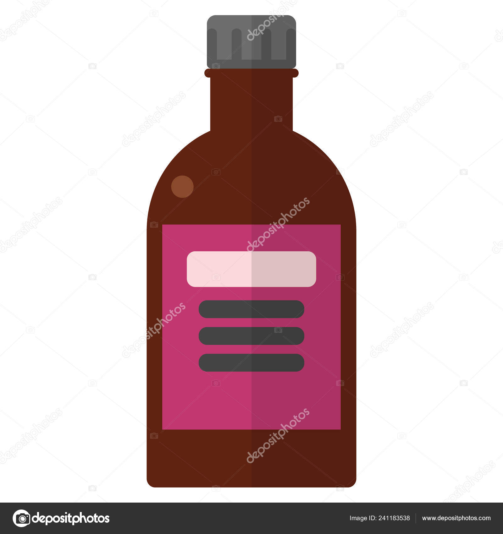 Bottle Hydrogen Peroxide Vector Illustration Flat Style Design Colorful ...