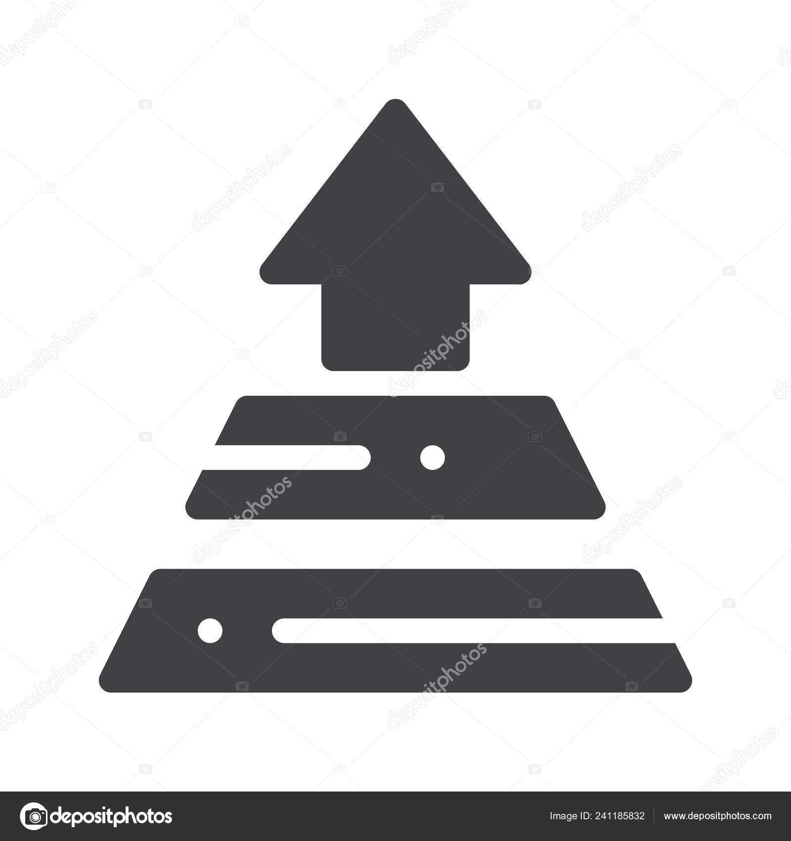 Pyramid Arrow Chart Icon Vector Filled Flat Sign Solid Pictogram Stock ...