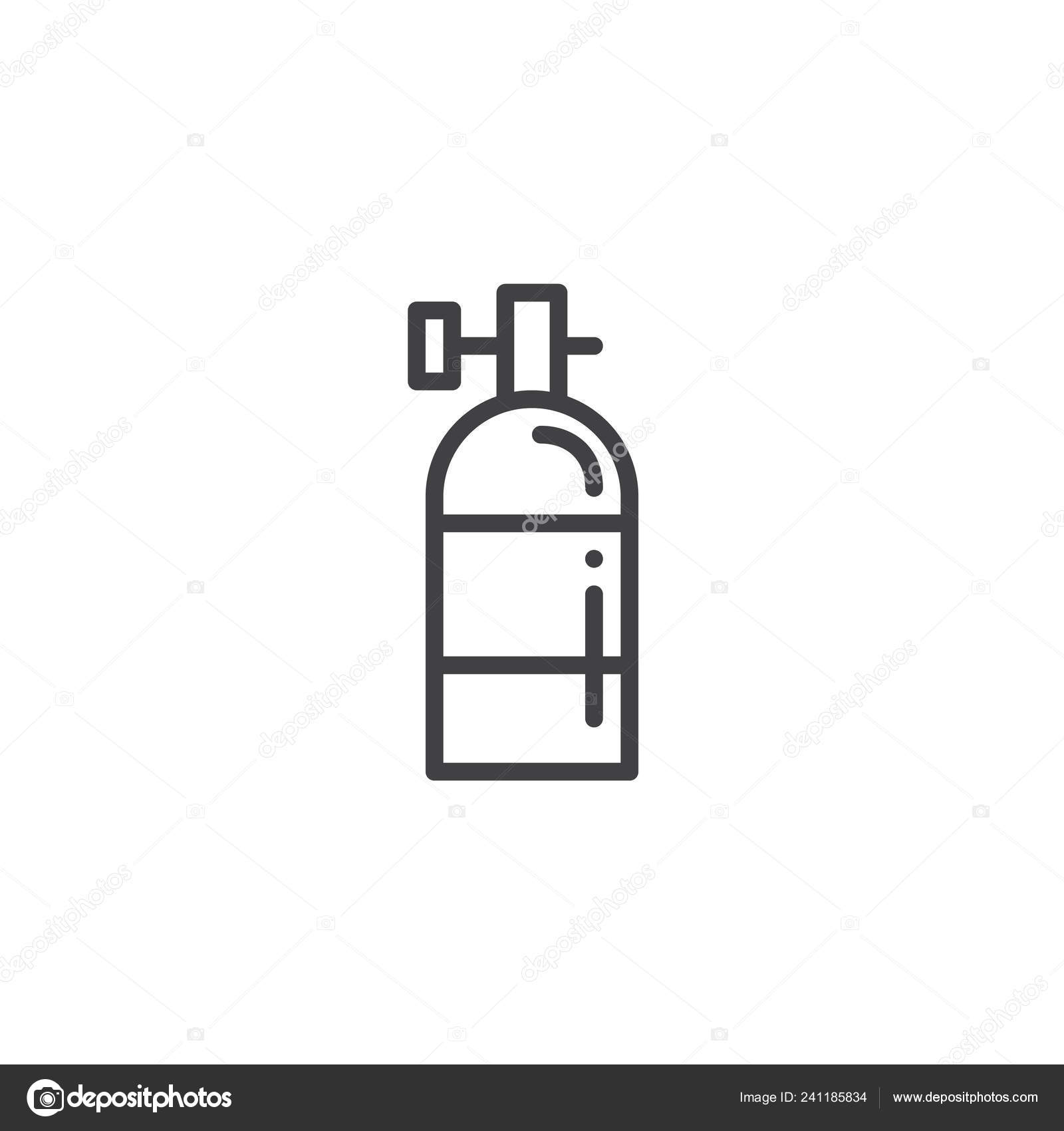 Oxygen Tank Line Icon Outline Vector Sign Linear Style Pictogram Stock ...
