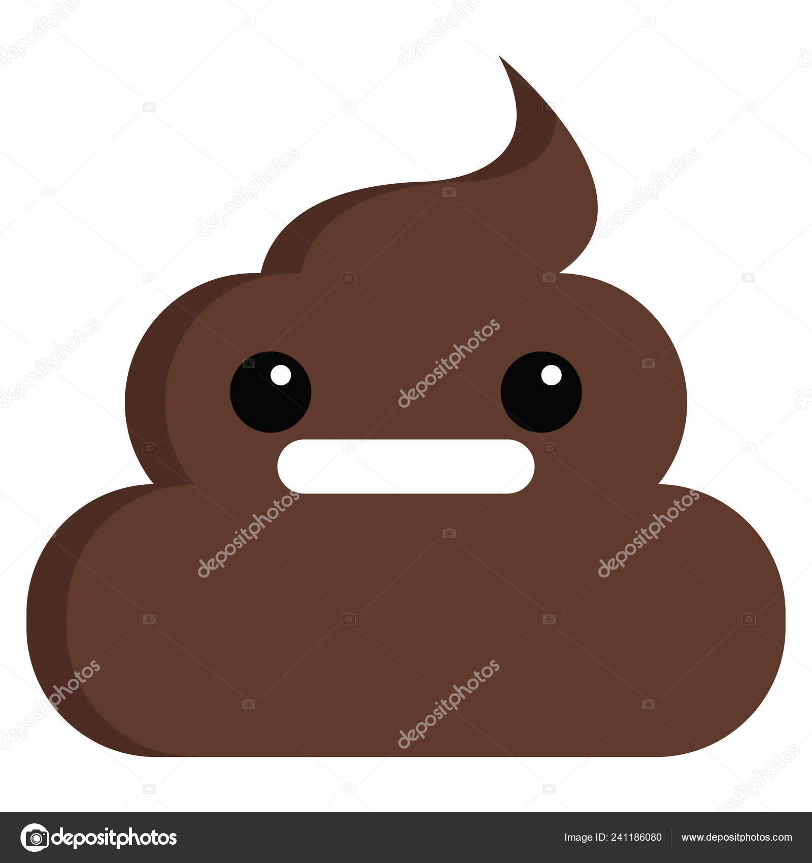 Grimacing Face Apestoso Popó Mierda Emoji Icono Plano Signo Vector ...