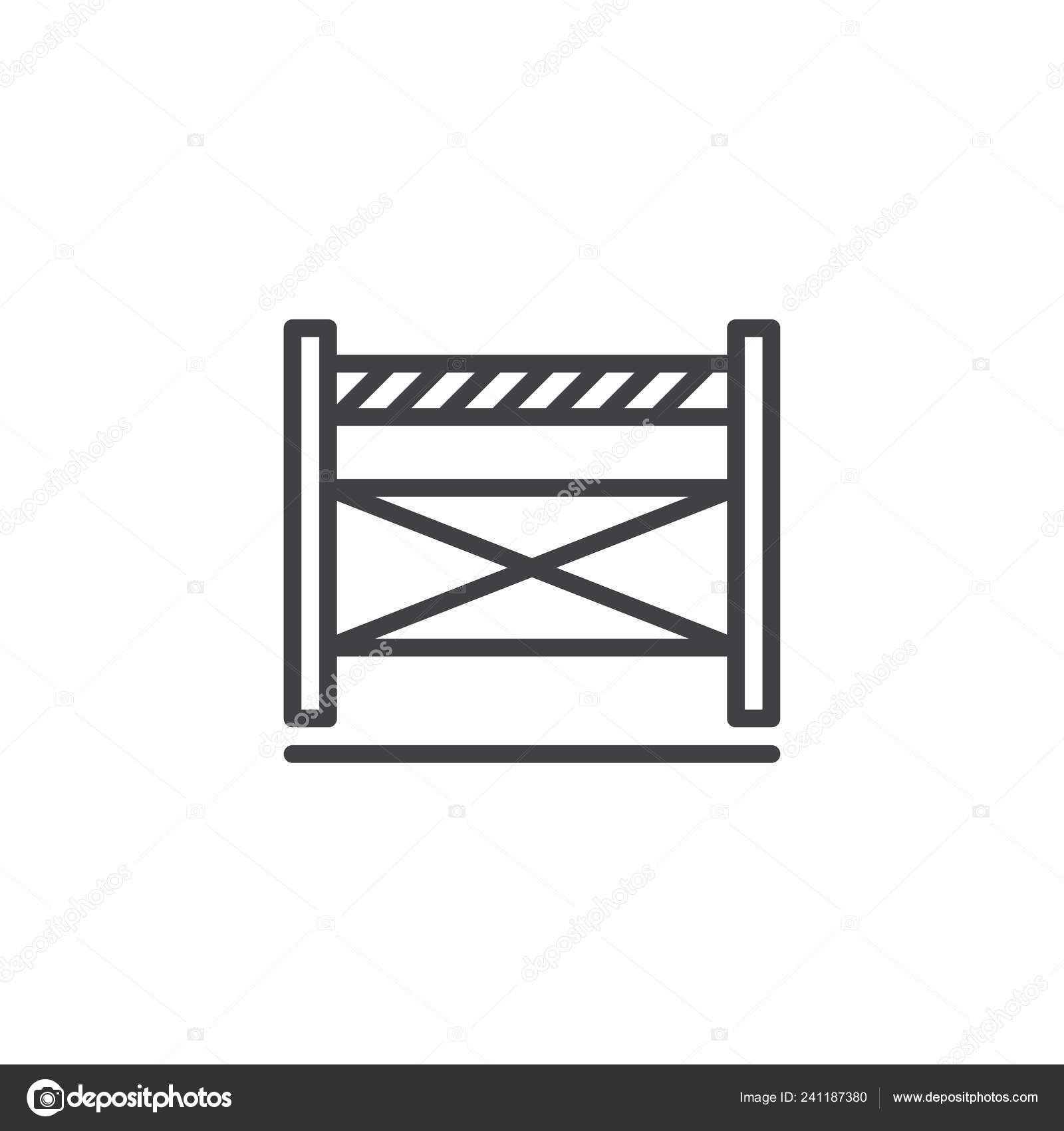 Barrier Line Icon Outline Vector Sign Linear Style Pictogram Isolated ...