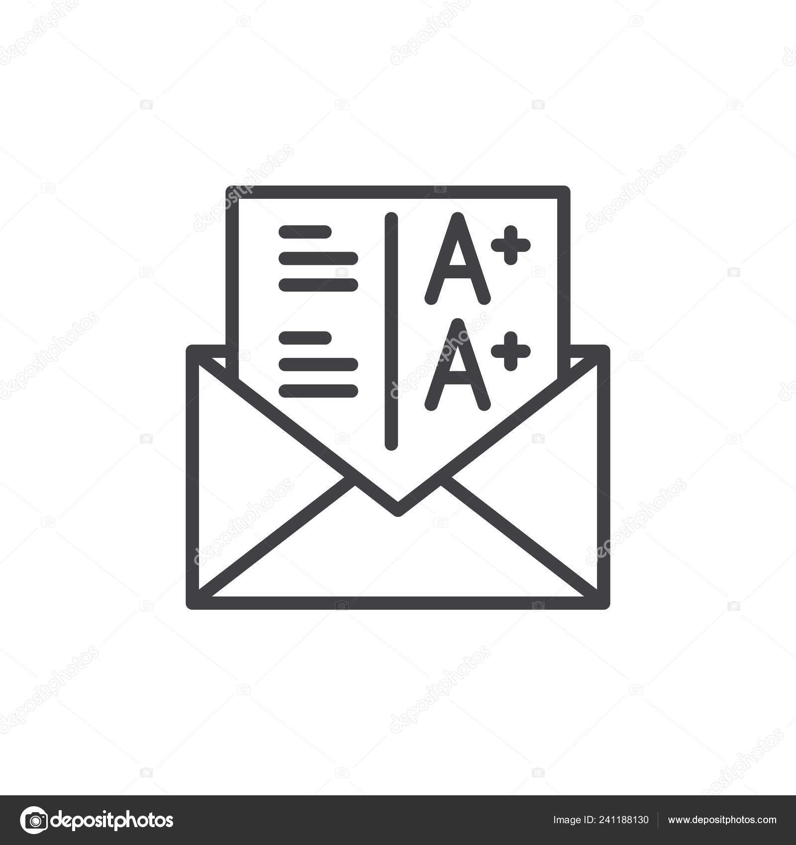 Grades Line Icon Outline Vector Sign Linear Style Pictogram Isolated ...