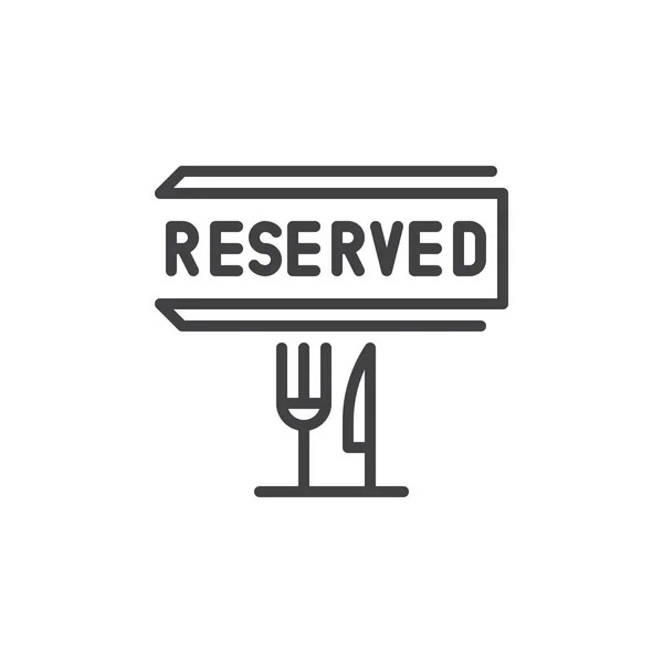 Reserved Restaurant Table Different Style Icon Set Line Glyph Filled ...