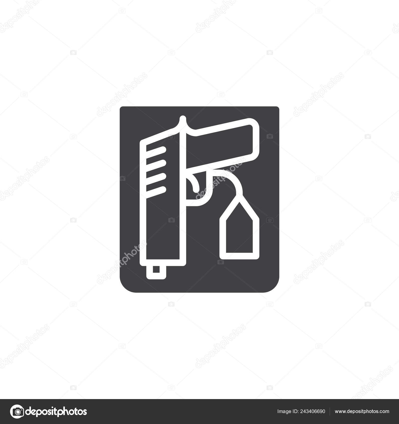 Weapon Proof Evidence Icon Vector Filled Flat Sign Solid Pictogram ...