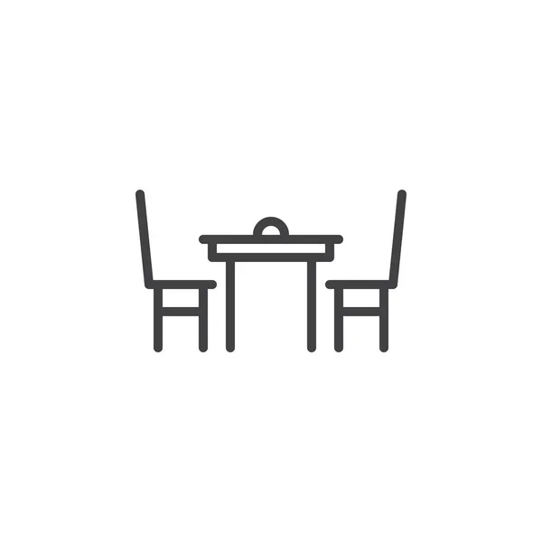 Kitchen Table Cup Plate Filled Outline Icon Line Vector Sign Stock ...