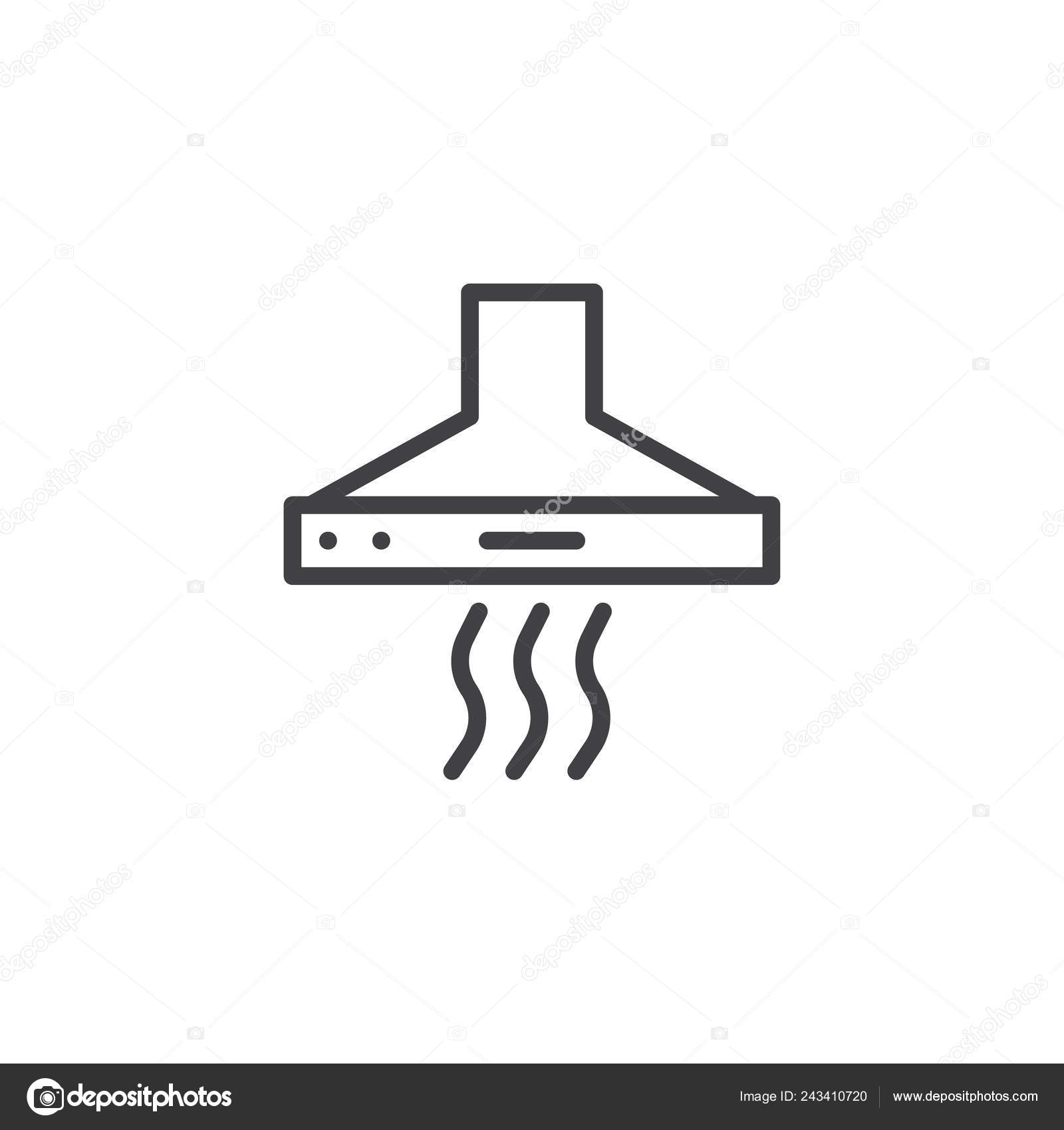 Extractor Hood Line Icon Outline Vector Sign Linear Style Pictogram ...
