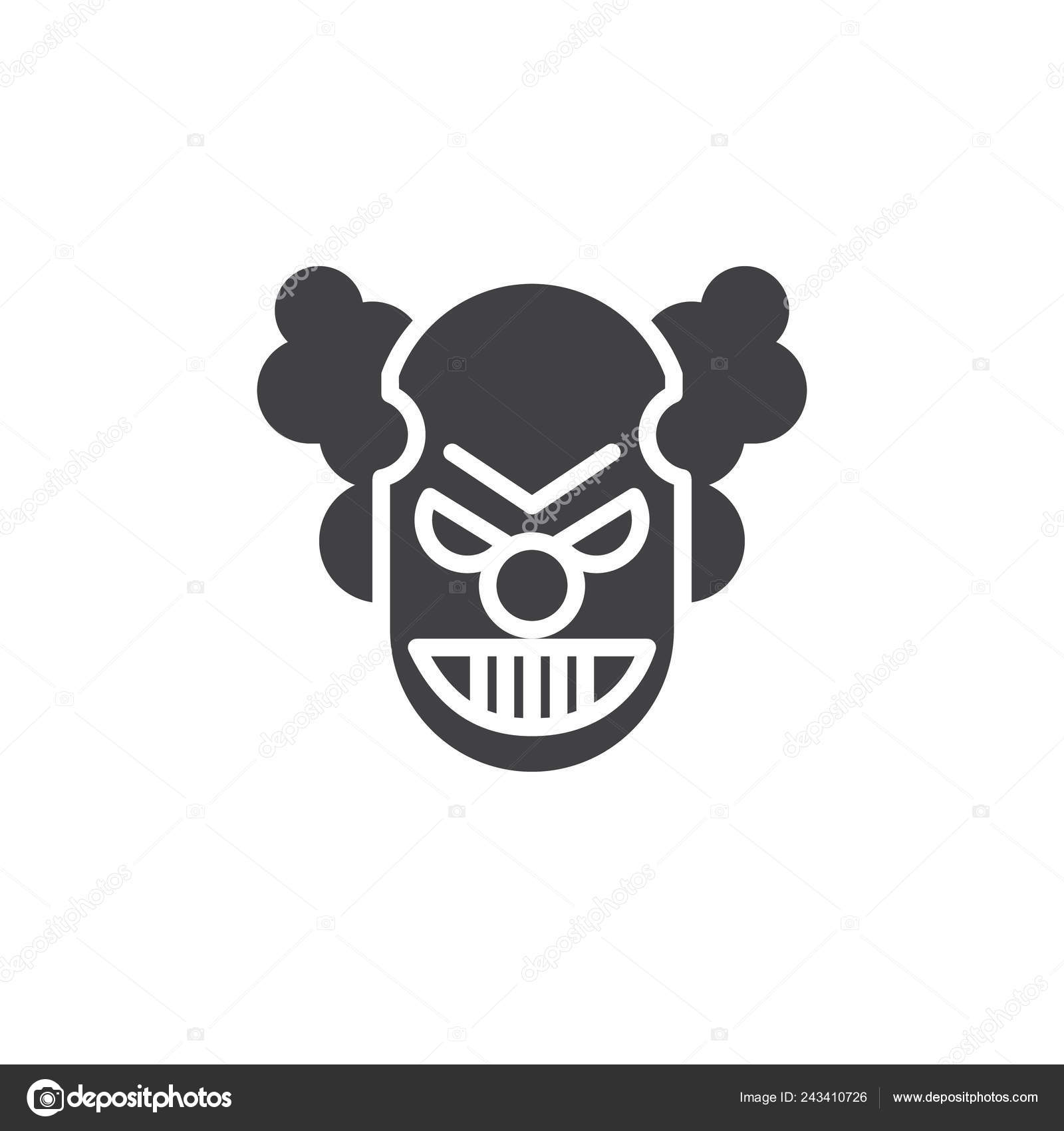 Clown Mask Icon Vector Filled Flat Sign Solid Pictogram Isolated Stock ...