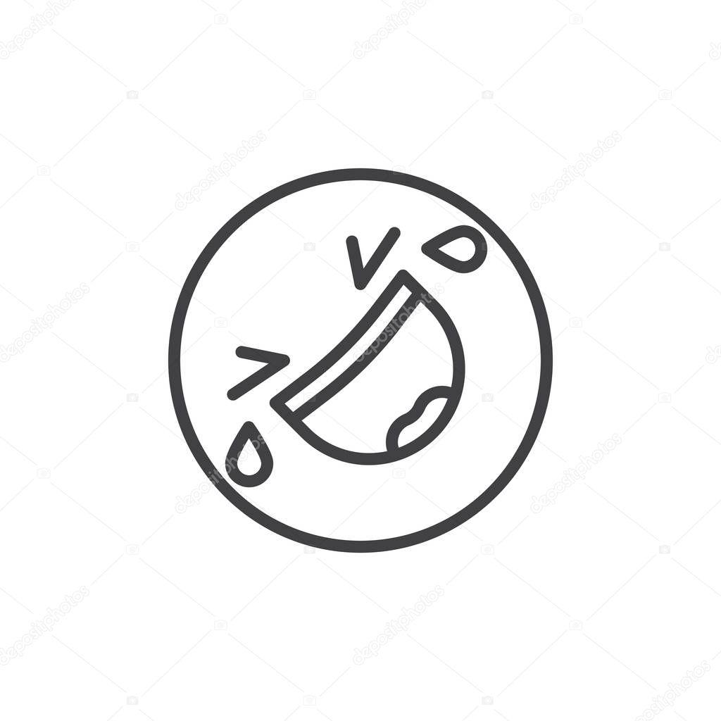 Rodando en el suelo riéndose icono de línea emoticono, contorno signo ...