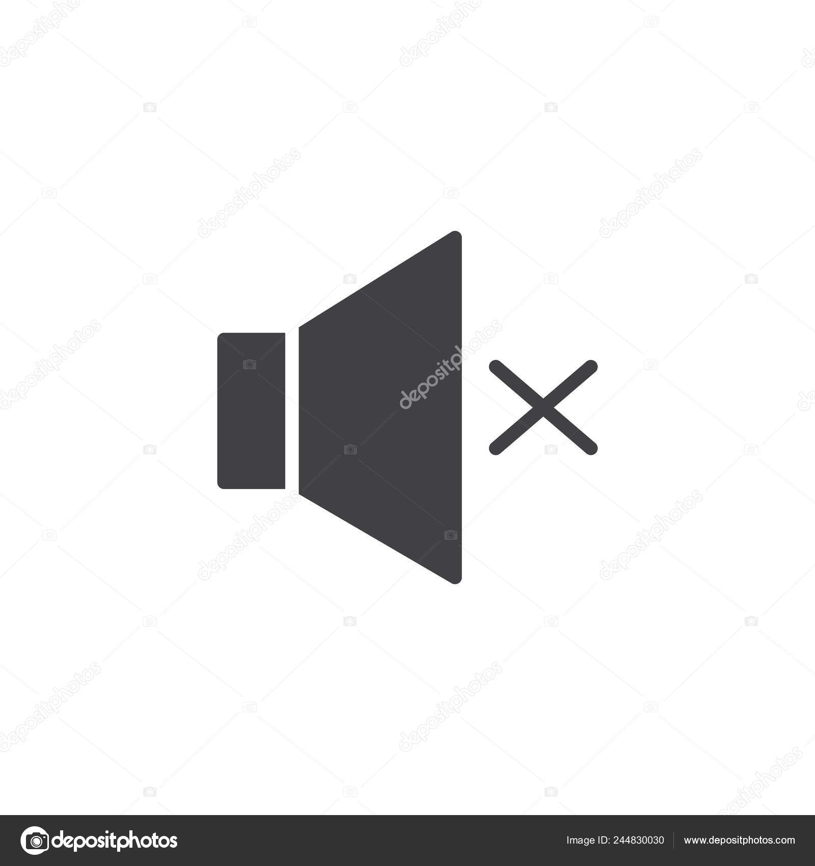 Mute Speaker Volume Icon Vector Filled Flat Sign Solid Pictogram ...