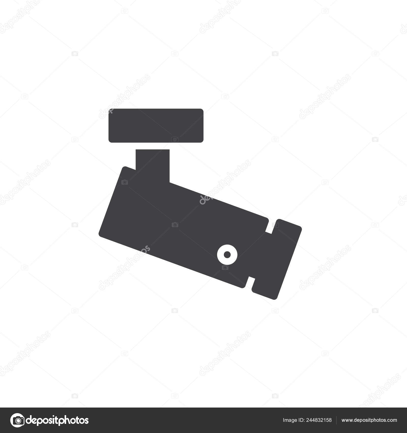 Cctv Security Camera Icon Vector Filled Flat Sign Solid Pictogram Stock ...