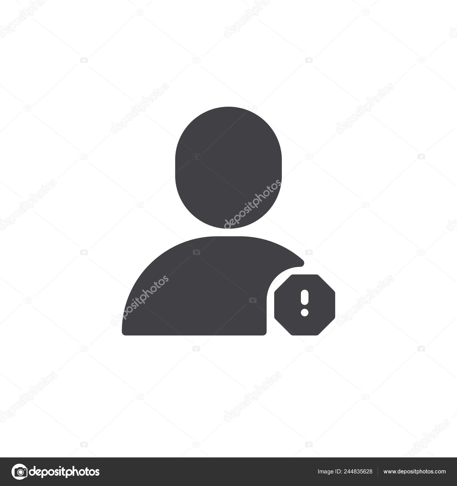 User Exclamation Point Icon Vector Filled Flat Sign Solid Pictogram ...