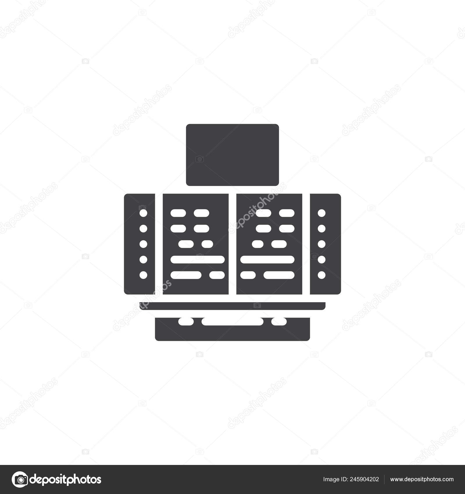 Control System Panel Vector Icon Filled Flat Sign Mobile Concept Stock ...