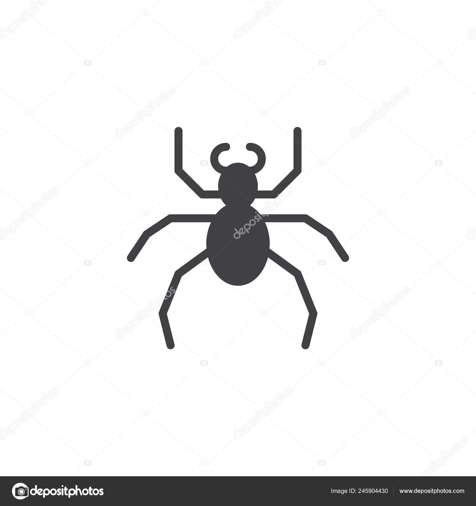 Bug Insect Icon Vector Filled Flat Sign Solid Pictogram Isolated Stock ...