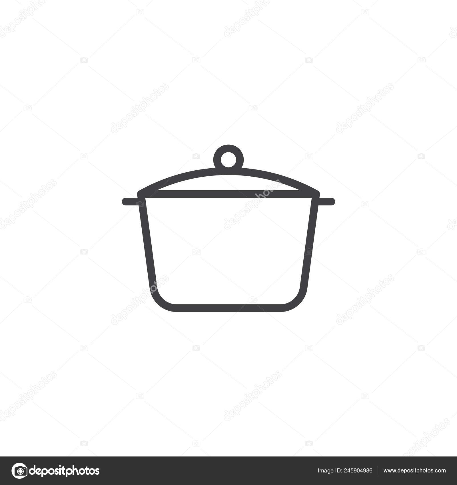 Cooking Pot Outline