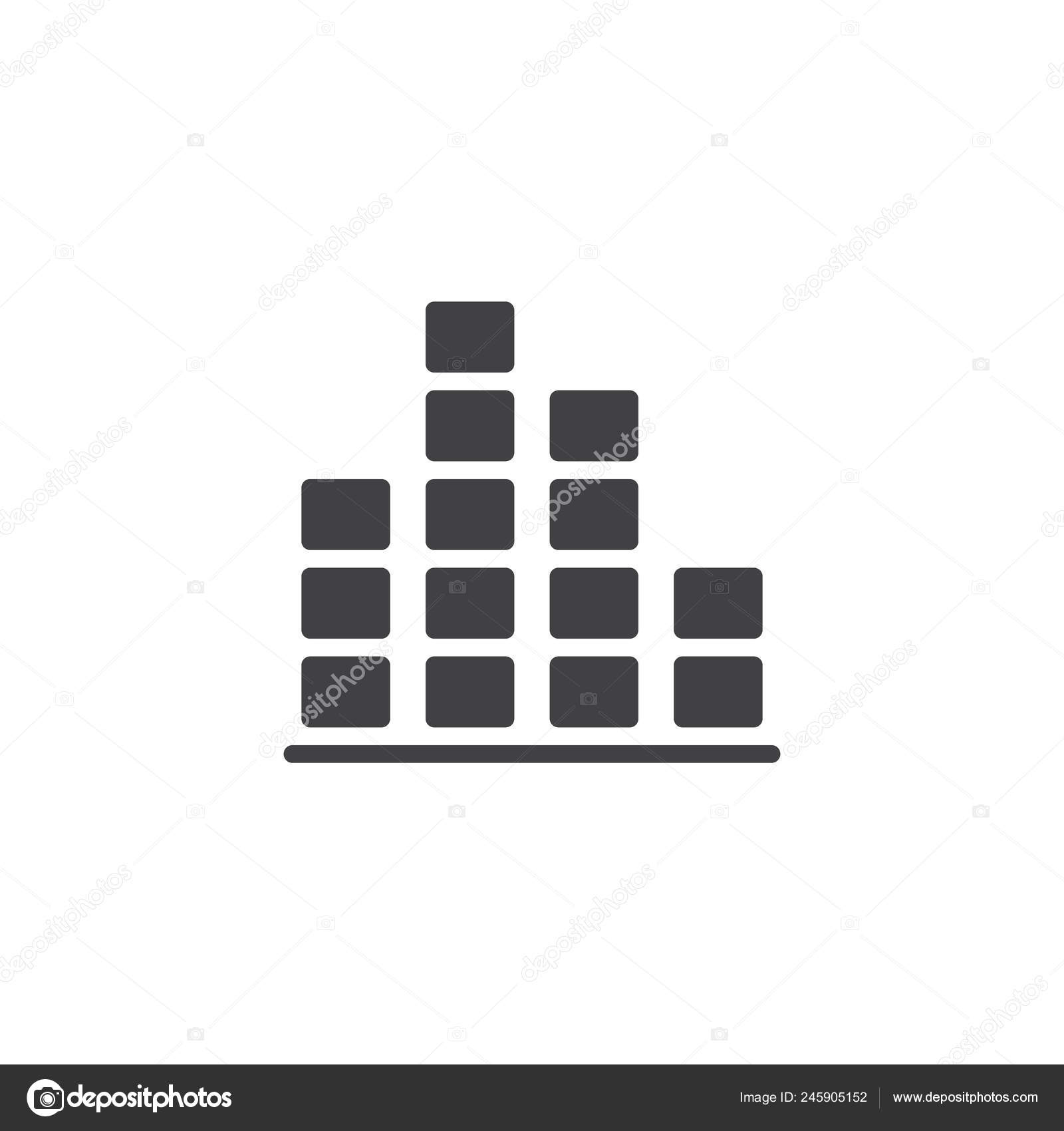 Audio Equalizer Spectrum Bars Icon Vector Filled Flat Sign Solid Stock ...