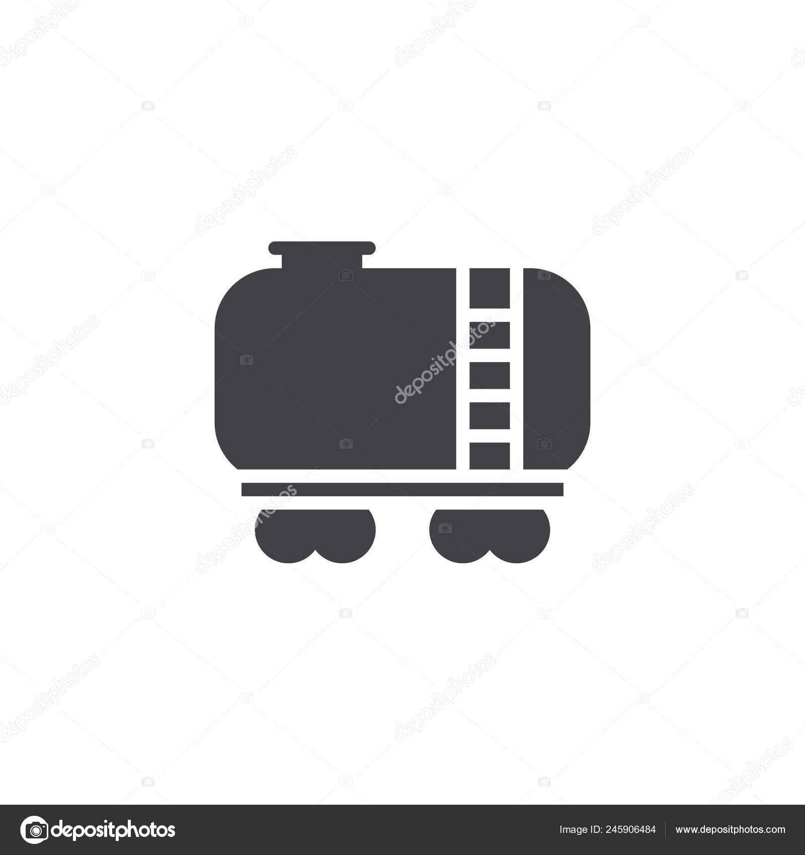 Railroad Tank Wagon Icon Vector Filled Flat Sign Solid Pictogram Stock ...