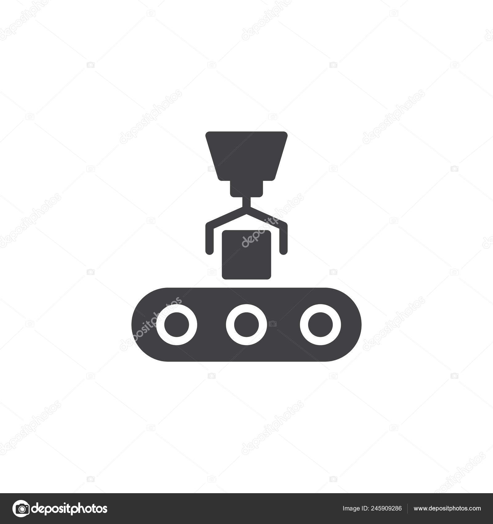 Conveyor Loading Icon Vector Filled Flat Sign Solid Pictogram Isolated ...