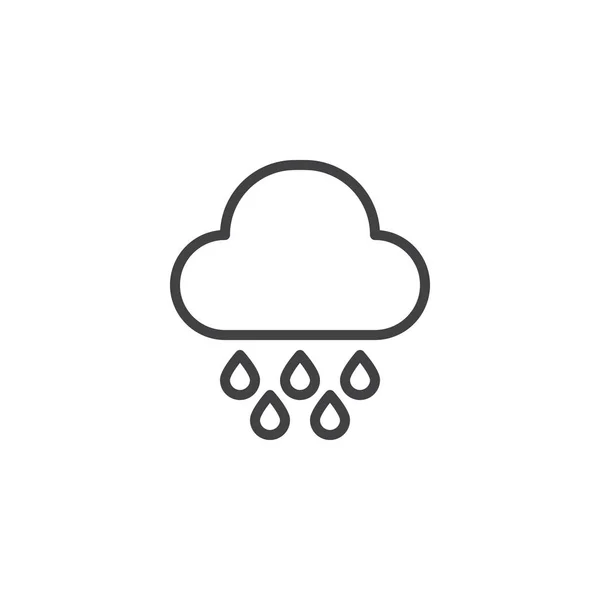 Rain Drop Clouds Outline Icon Linear Style Sign Mobile Concept Stock ...