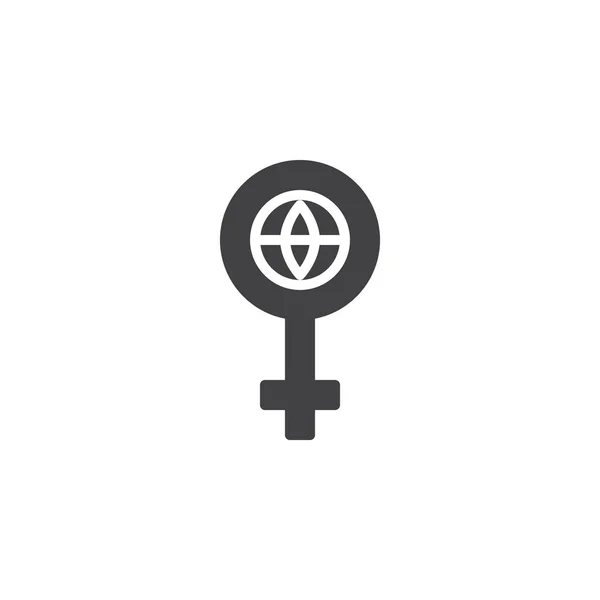 Woman Gender Sex Vector Icon Filled Flat Sign Mobile Concept Stock