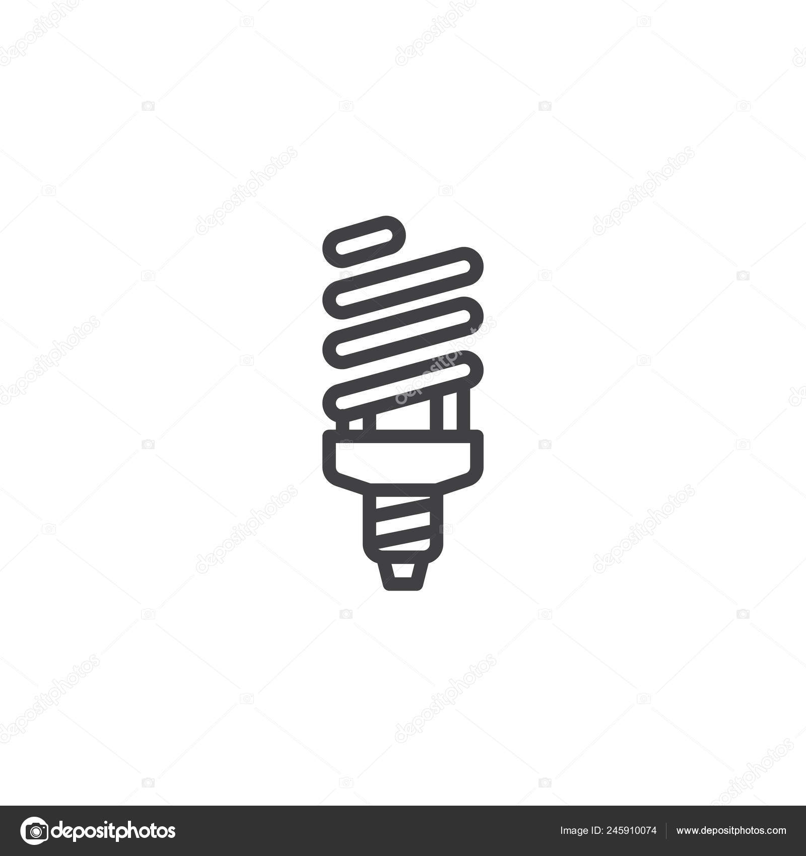 Fluorescent Light Bulb Icon
