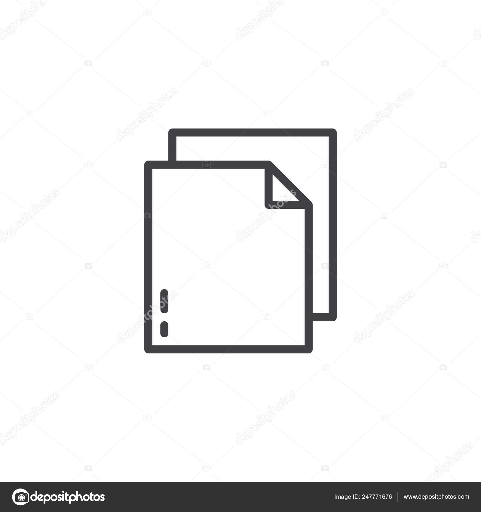 Document File Outline Icon Linear Style Sign Mobile Concept Web Stock ... Document File Outline Icon Linear Style Sign Mobile Concept Web Stock ...