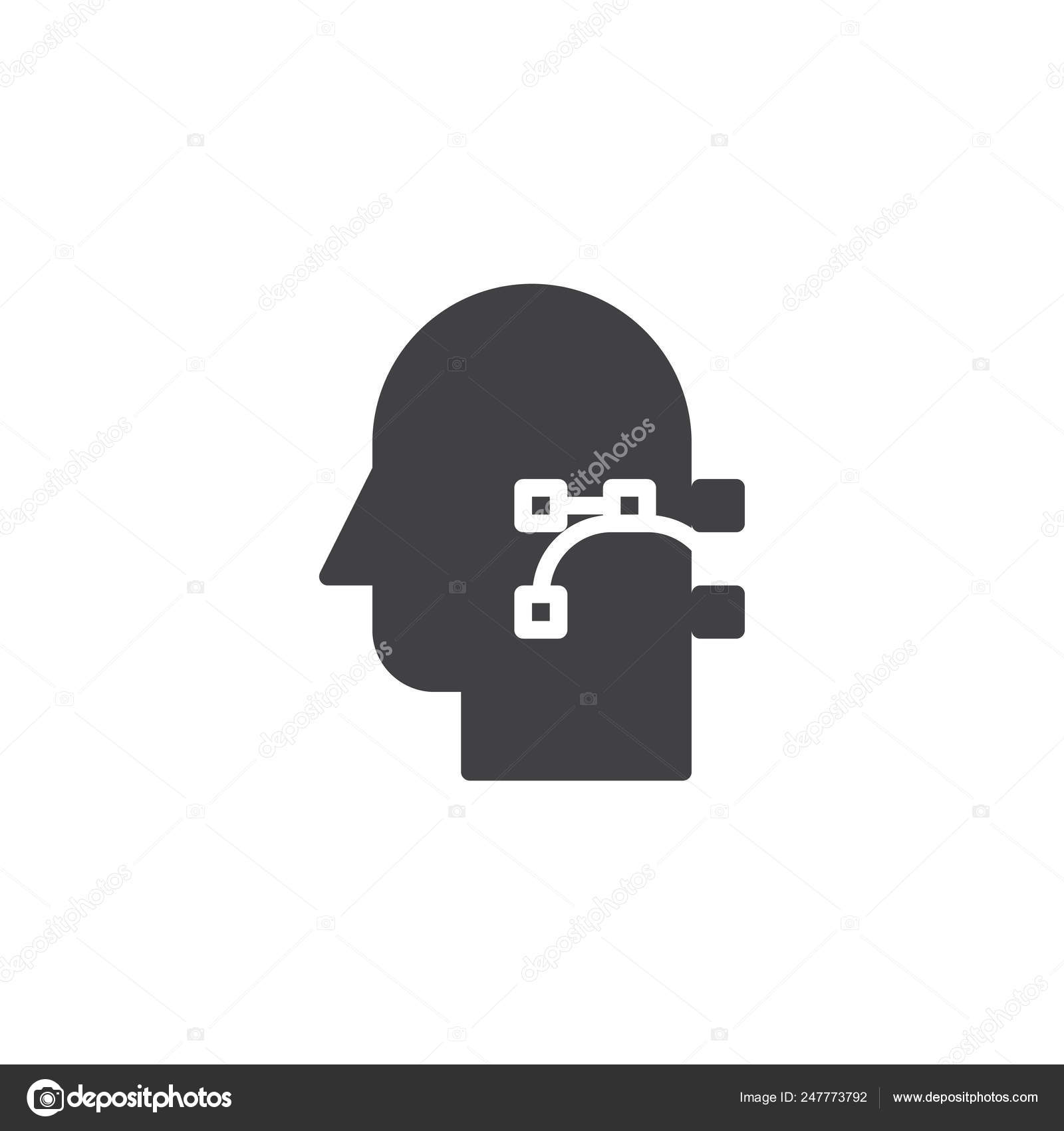 Vector Graphics Human Head Vector Icon Filled Flat Sign Mobile Stock ...
