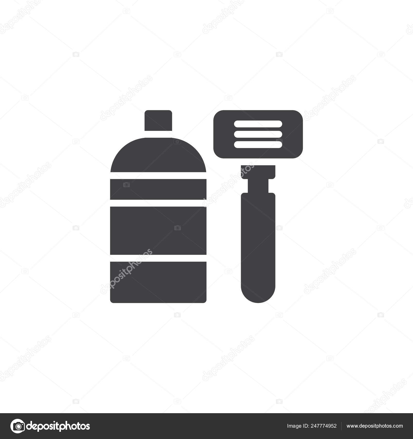 Shaver Shaving Gel Foam Vector Icon Filled Flat Sign Mobile Stock ...