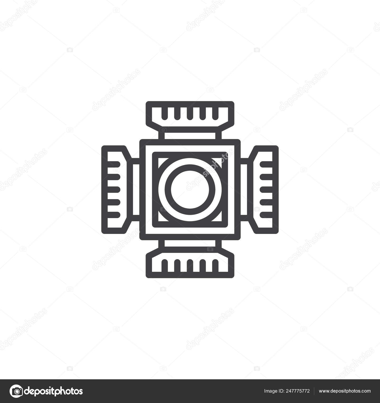 Digital Camera Cmos Chip Outline Icon Linear Style Sign Mobile Stock ...