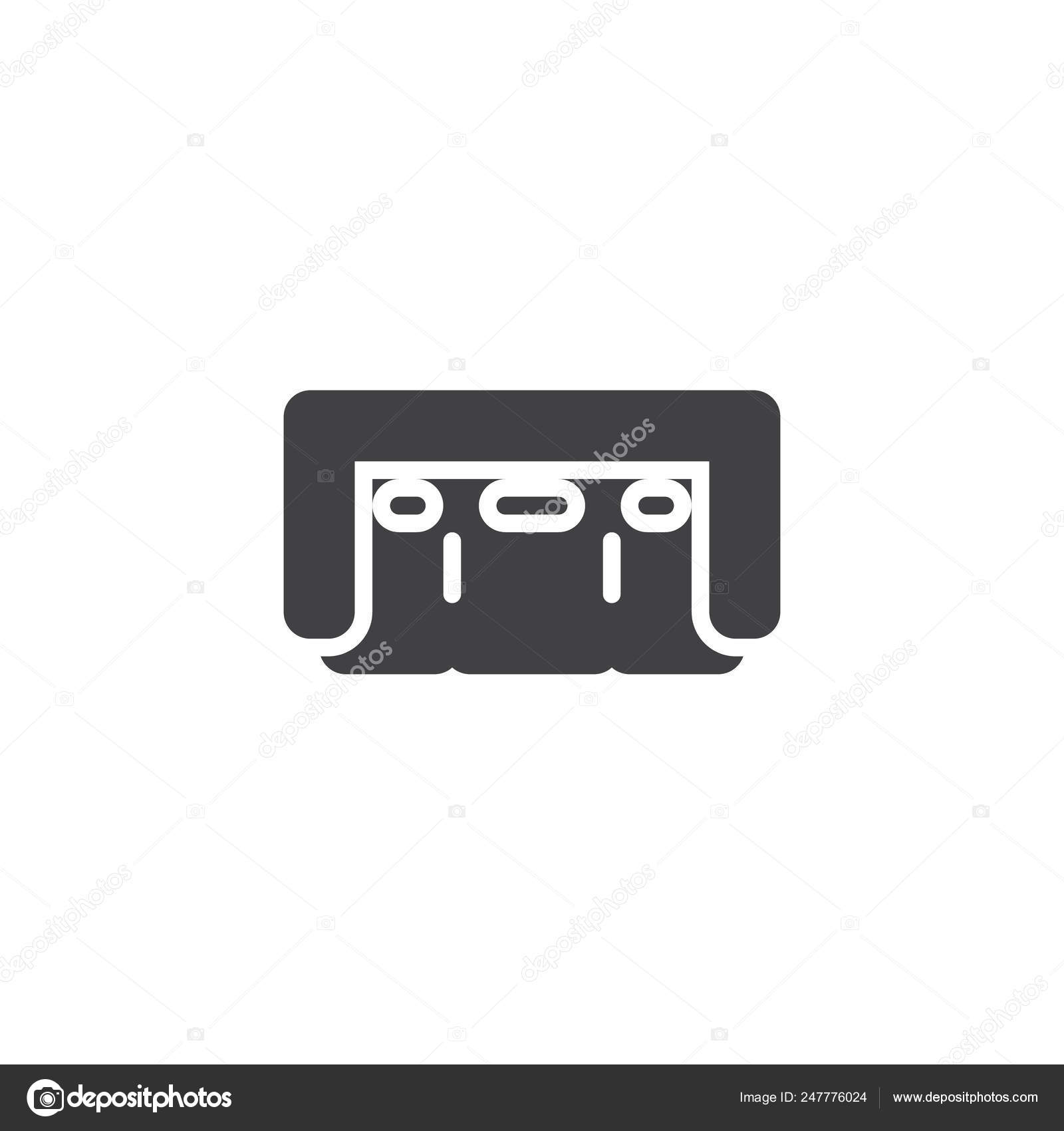 Sofa Top View Vector Icon Filled Flat Sign Mobile Concept Stock Vector ...