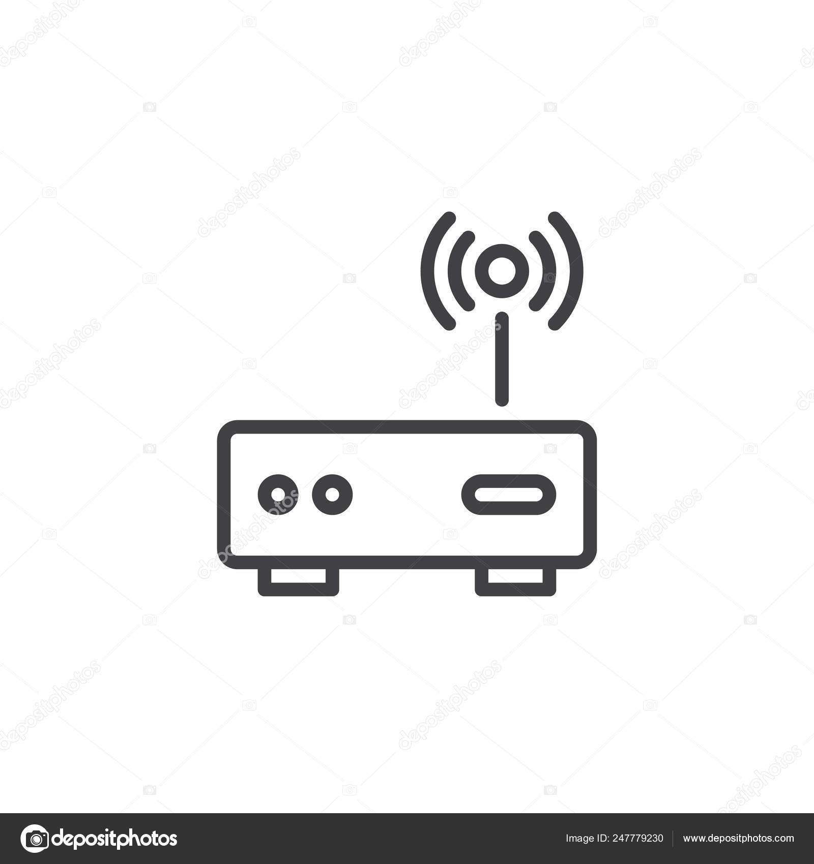 Modem Outline Icon Linear Style Sign Mobile Concept Web Design Stock ...