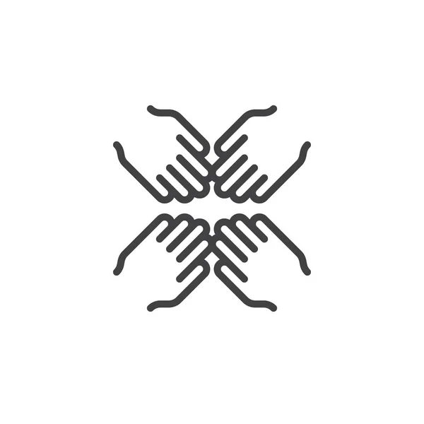 Four hands Vector Art Stock Images | Depositphotos