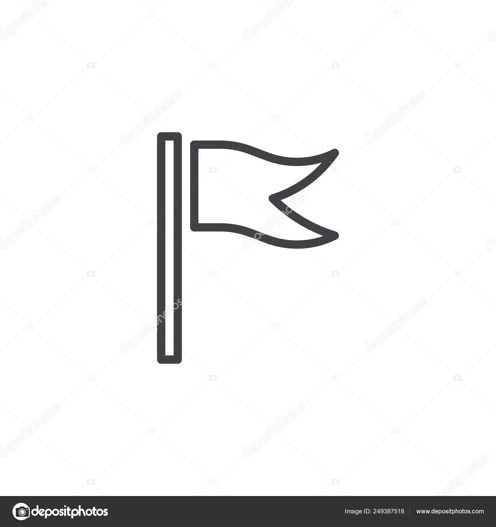 Flag outline icon Stock Vector by ©avicons 249387518