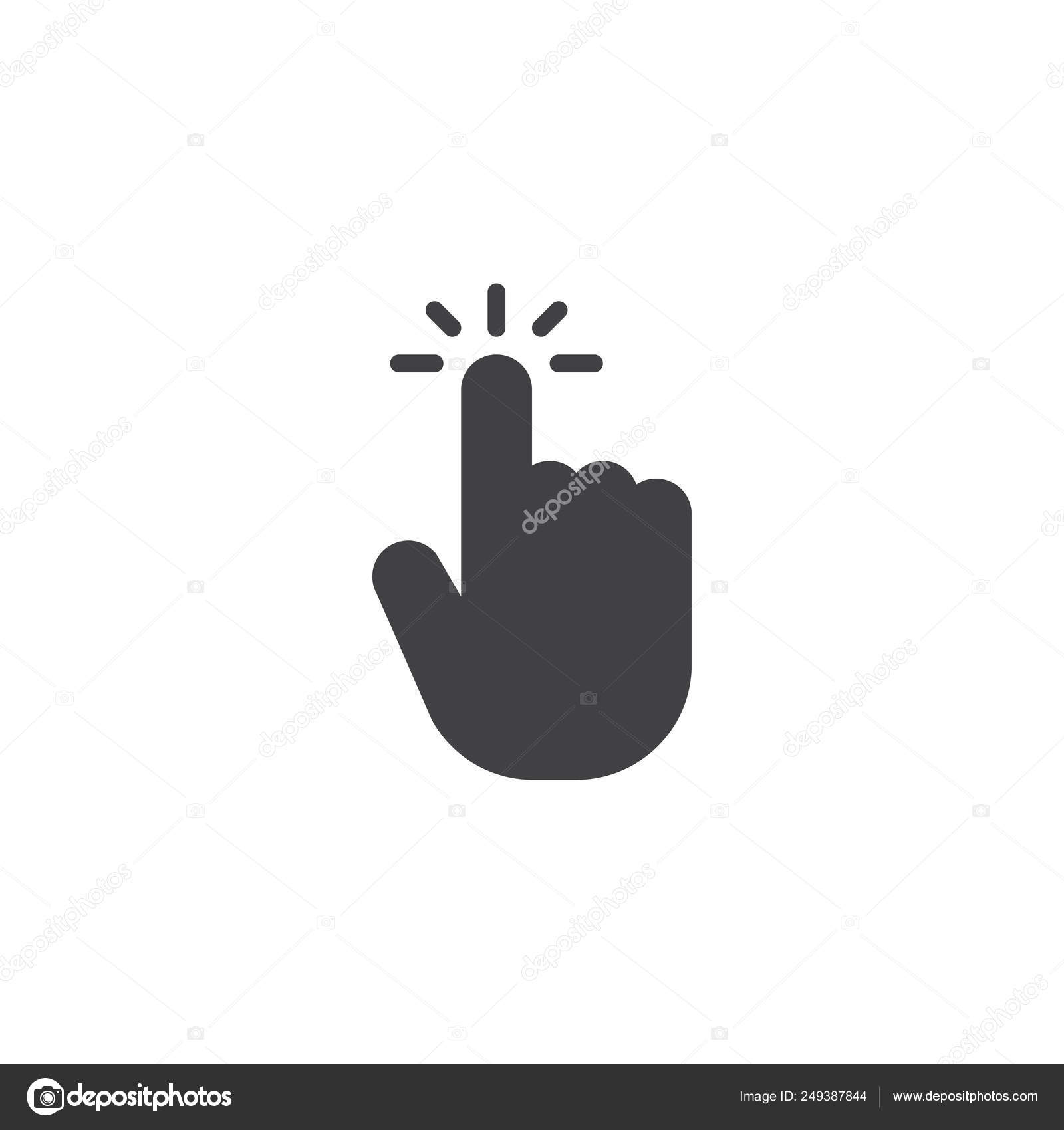 Click hand vector icon Stock Vector Image by ©avicons #249387844