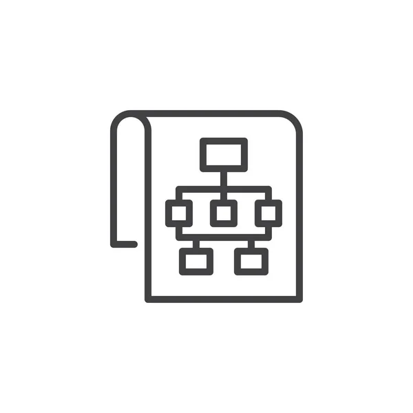 Organization chart outline icon Stock Vector by ©avicons 249404278