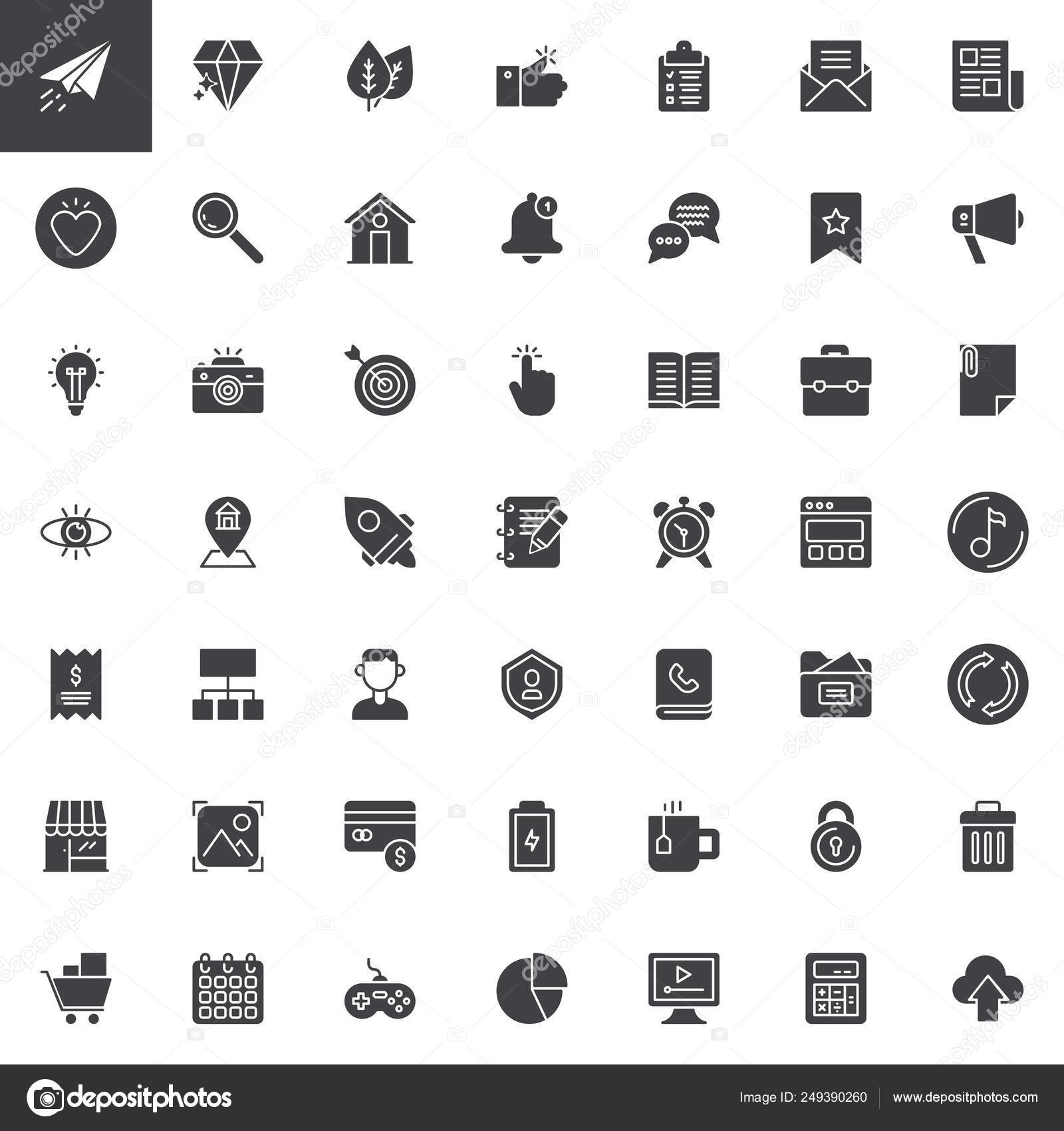 User Interface vector icons set Stock Vector Image by ©avicons #249390260