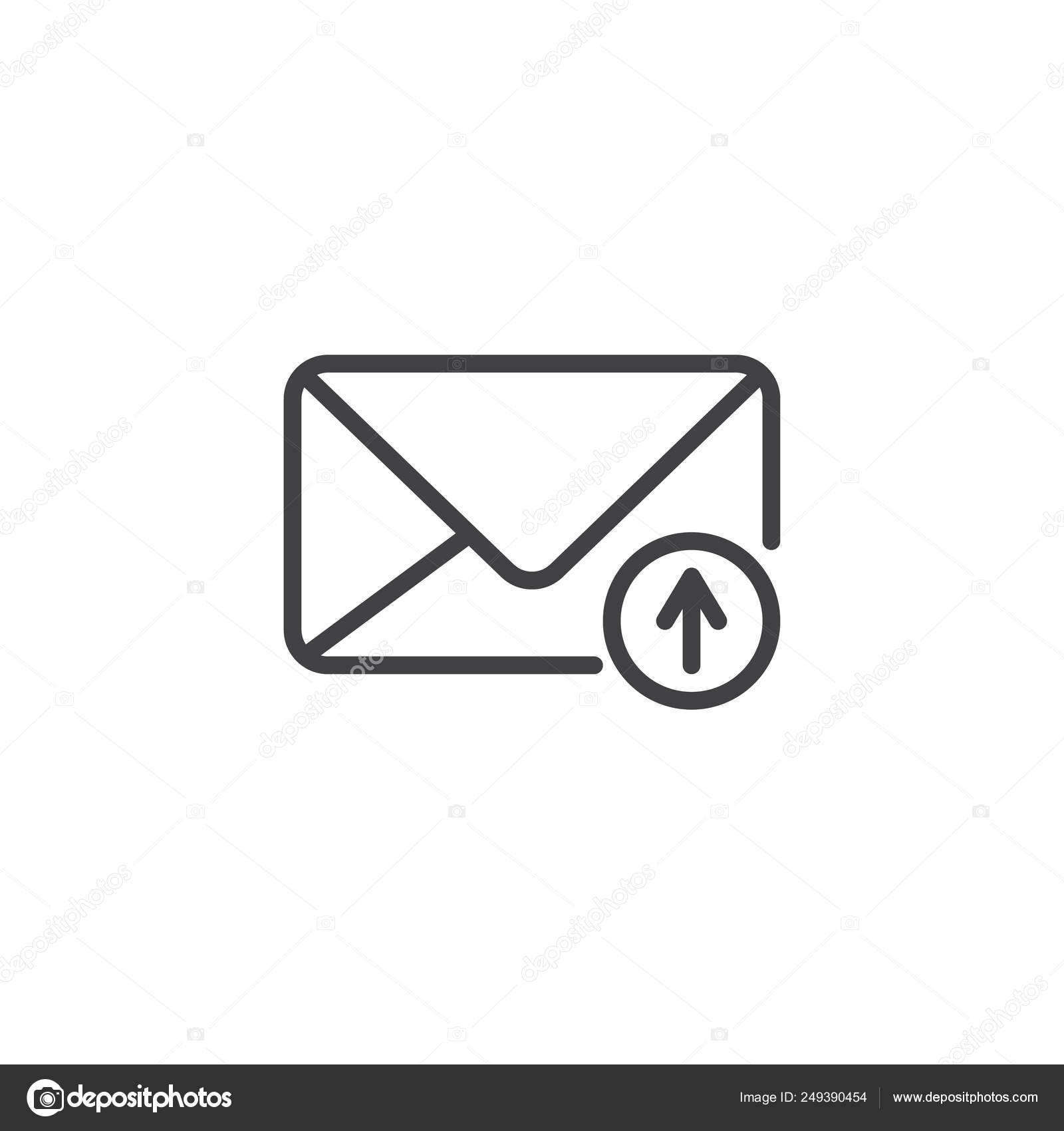 Send email outline icon — Stock Vector © avicons #249390454