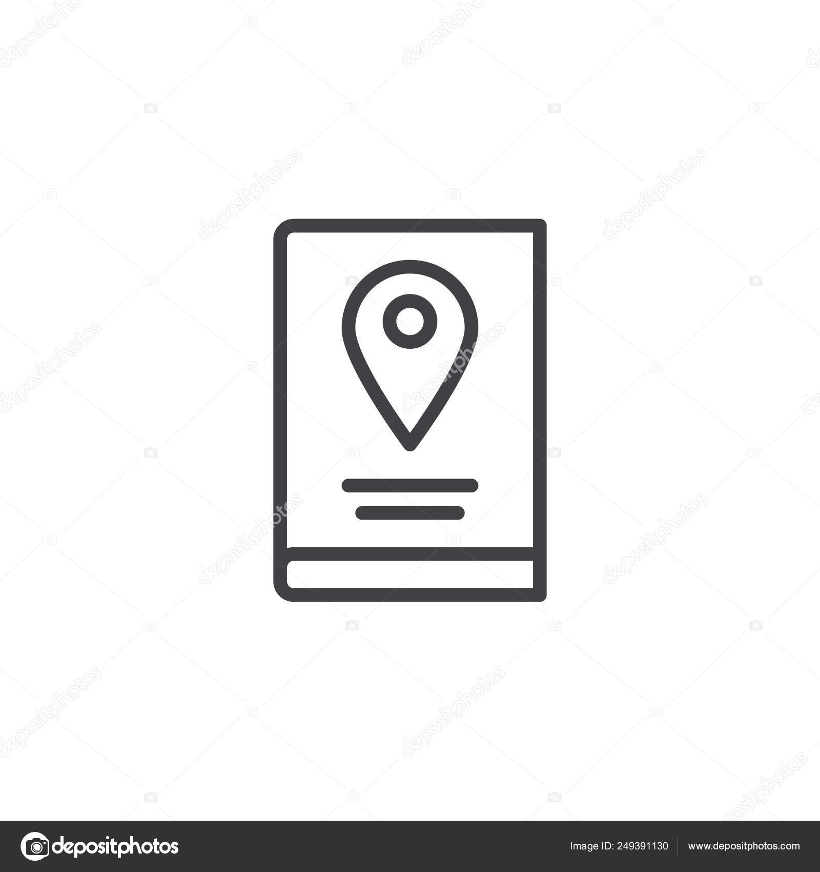 Guide book outline icon Stock Vector Image by ©avicons #249391130