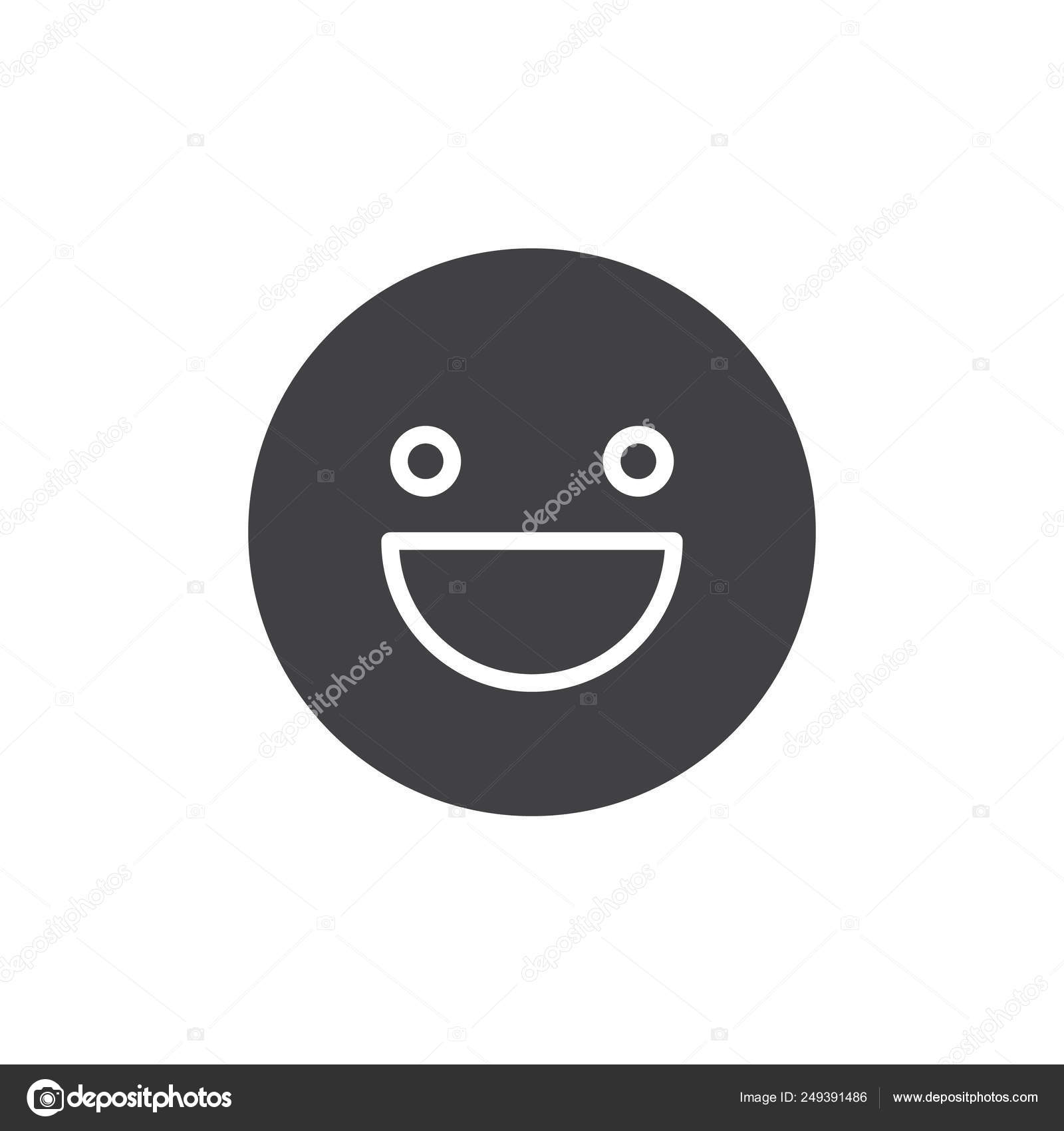 Happy face smile vector icon Stock Vector by ©avicons 249391486