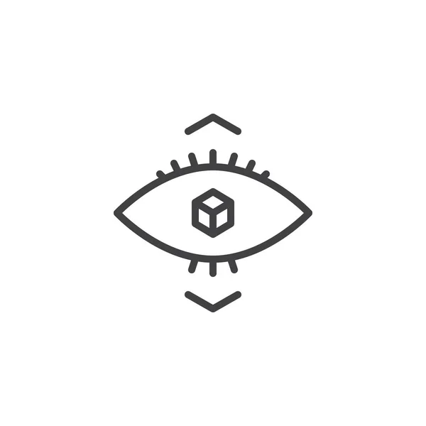 Low Vision Symbol Blindness Line Icon Outline Vector Logo Illustration ...