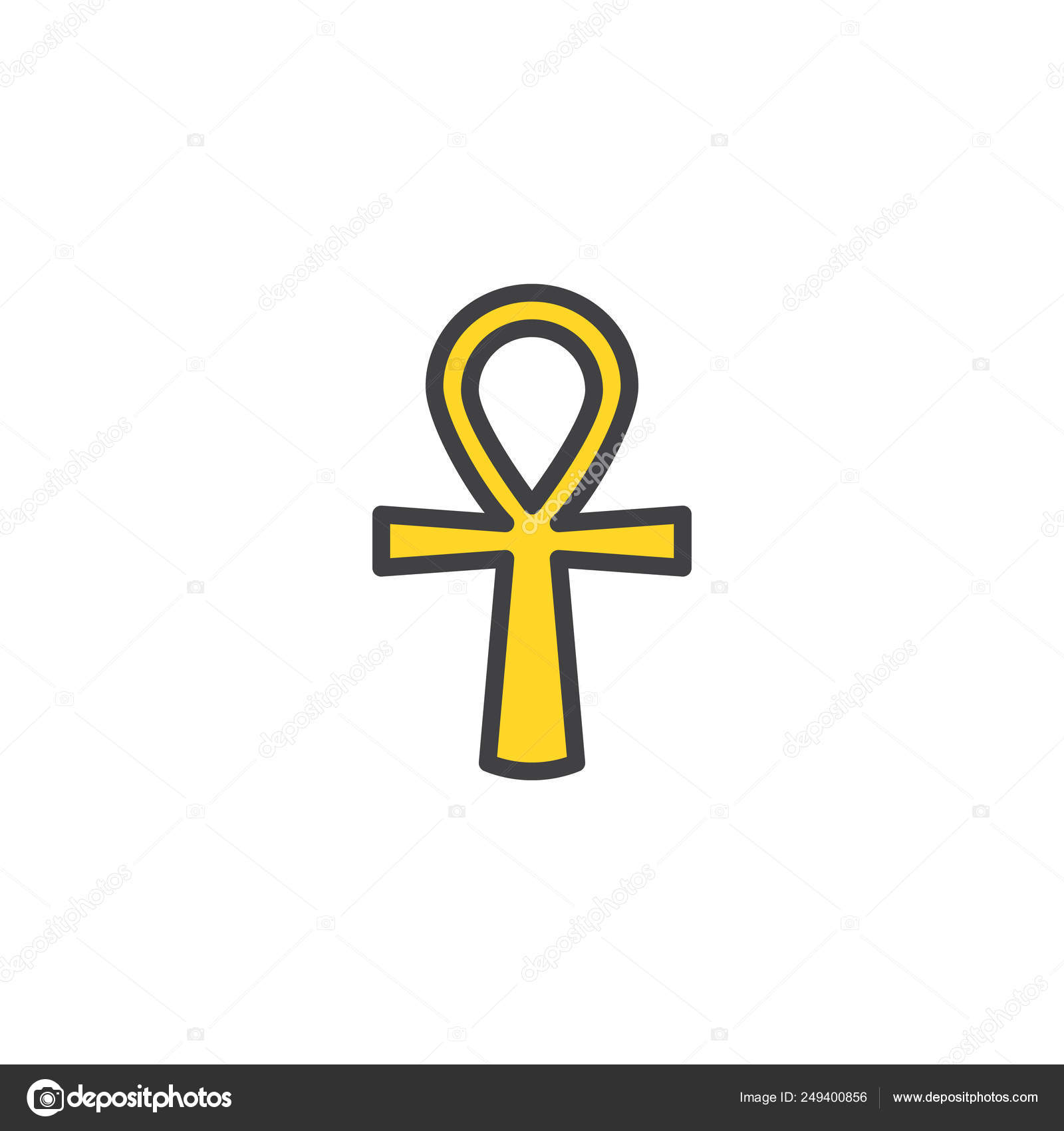 Ankh filled outline icon Stock Vector Image by ©avicons #249400856