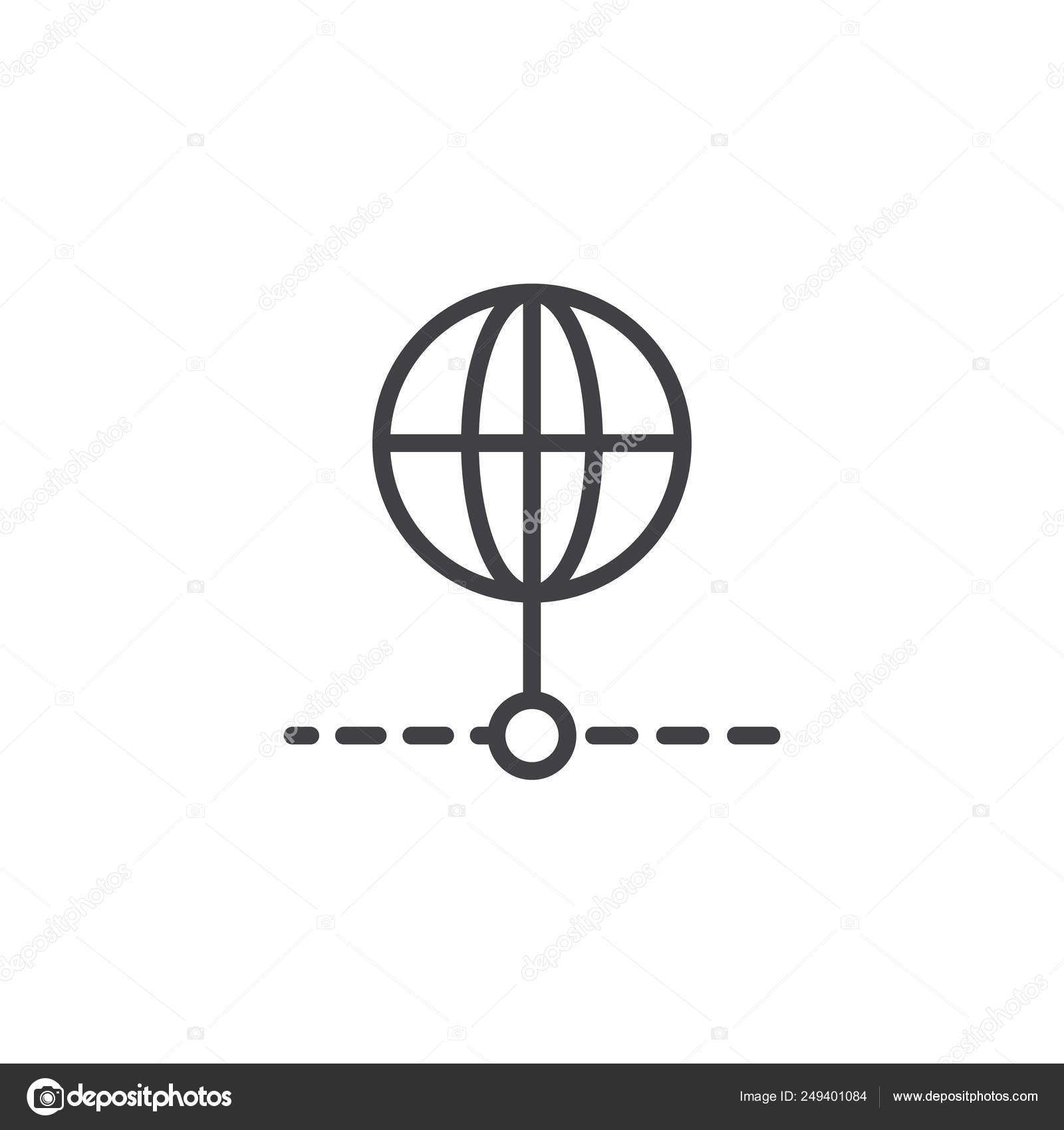 Global connection outline icon Stock Vector Image by ©avicons #249401084