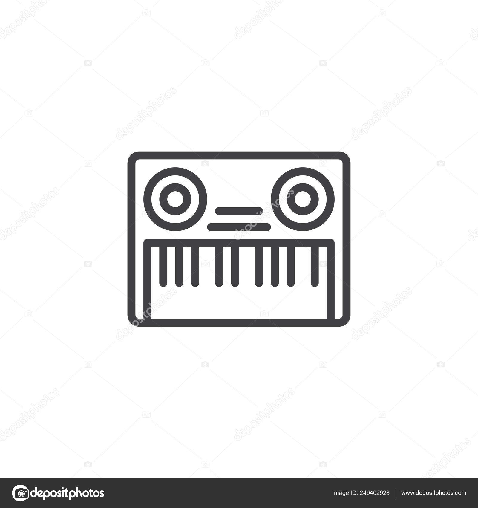 Electric keyboard outline icon Stock Vector Image by ©avicons #249402928