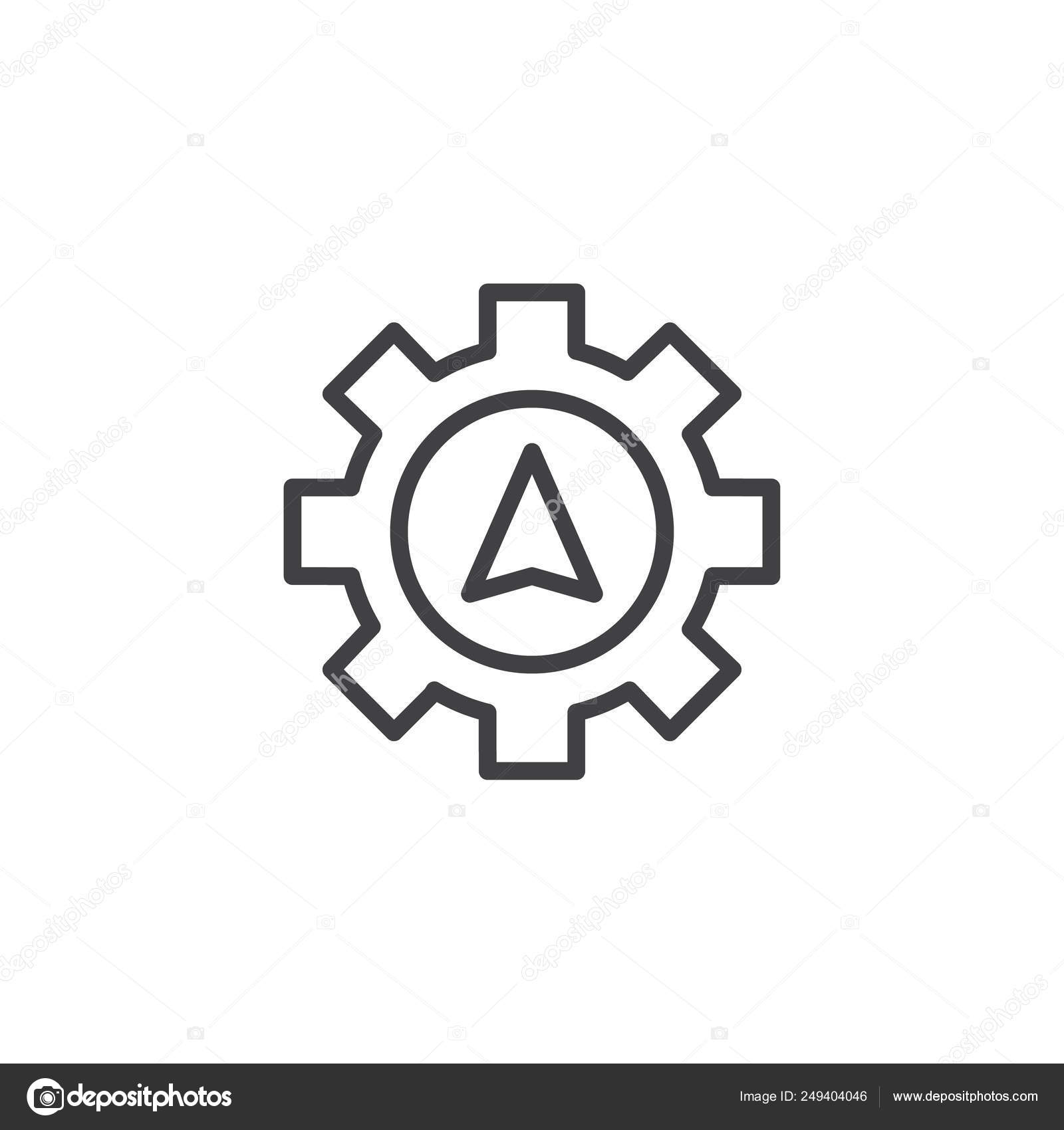 Navigation cursor gear outline icon Stock Vector Image by ©avicons ... Navigation cursor gear outline icon Stock Vector Image by ©avicons ...